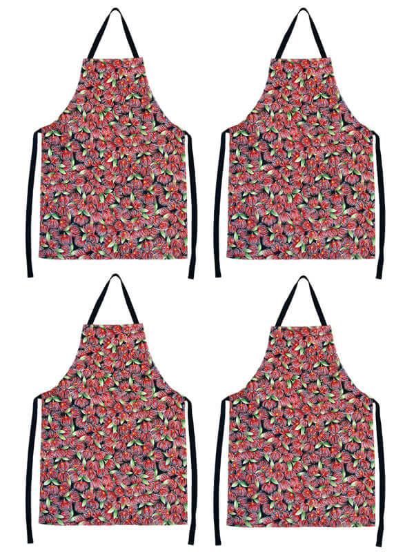 Kiwiana Cotton New Zealand made Aprons 4 Pack